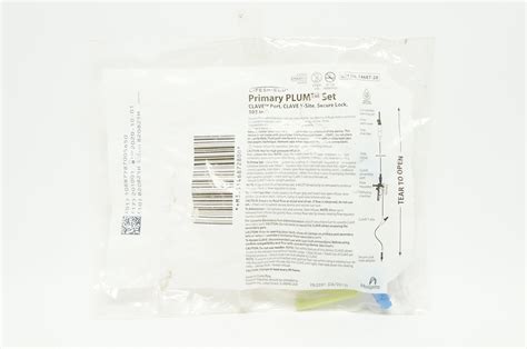 Hospira 14687 28 Primary Plum Set Clave Port Y Site 103inch X 15drops