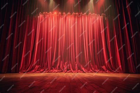 Premium Photo Dramatic Lighting On Theater Stage And Curtain