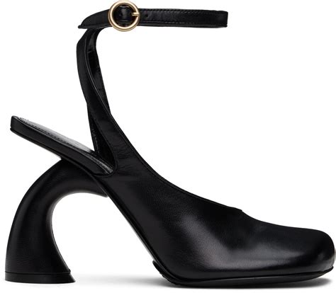 Dries Van Noten Black Asymmetric Heels Dries Van Noten