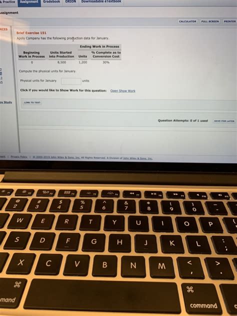 Solved Practice Ssignment Brief Exercise 151 Apoly Company