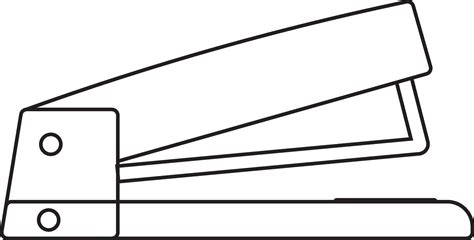 Black Line Art Illustration Of Stapler 24925043 Vector Art At Vecteezy
