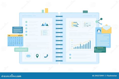Planner Notebook Page Sticker Duct Tape Vector Set