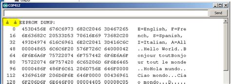 Eeprom Hexdump Strange Characters At Beginning Of Serial Output Solved Programming
