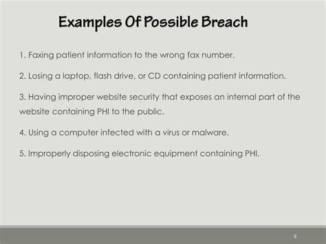 Ppt Phi Breach Dealing Breach With Hipaa Guidelines Powerpoint