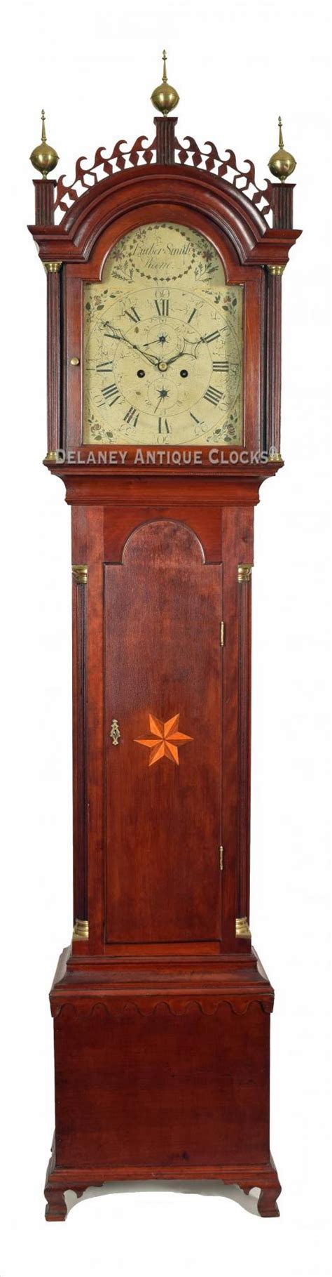 Luther Smith Of Keene New Hampshire An Inlaid Cherry Case Tall Clock