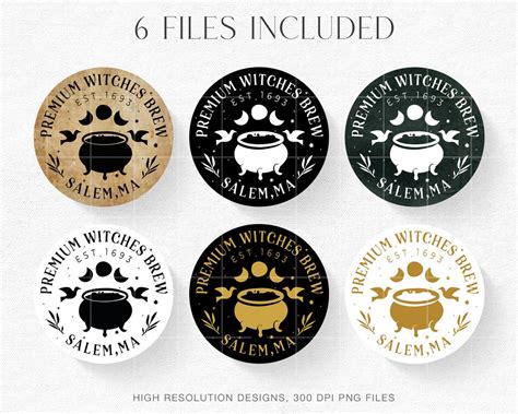 Witchs Brew Drink Label Png Halloween Coffee Witch Halloween Booze