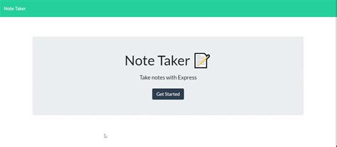 Github Maayazednote Taker Note Taker Is A Web Application That Enables Users To Add View