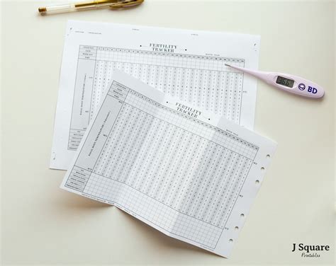 Printable Fertility Tracker Horizontal Layout Personal Etsy