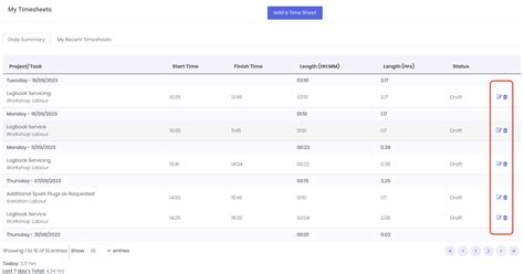 reviewing timesheets in android kiosk app in workguru workguru
