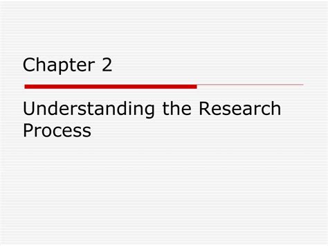 Understanding The Research Process Statement Of The Problem Ppt