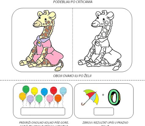 Zlatna Djeca Učimo Brojeve Od 1 Do 10 Vježbenica