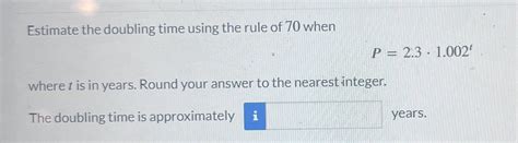 Solved Write An Equation For An Exponential Growth Function