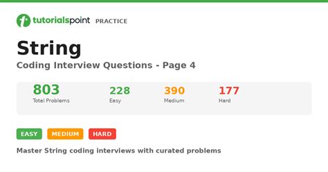 String Coding Practice Problems Page 4 Tutorialspoint