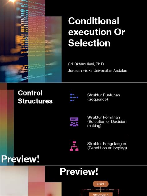 Conditional Execution Or Selection Pdf Control Flow Grammar
