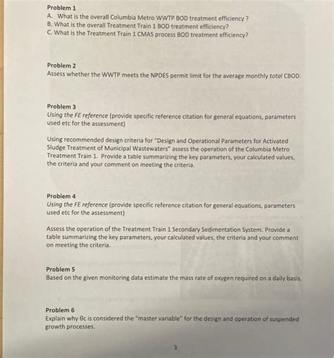 Solved Npdes Effluent Permit Limits Total Cbods Monthly