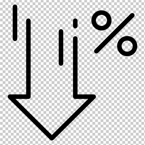 Down Arrow Downward Arrow With Percentage Symbol Png Clipart