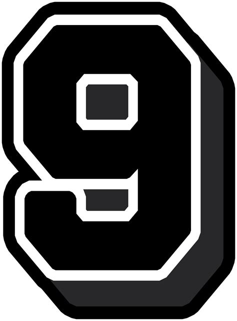 Nine Black Number Png Clipart For Creative Projects