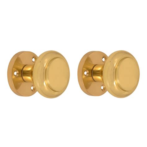 Polished Brass Effect Internal Round Latch Door Knob 1 Set