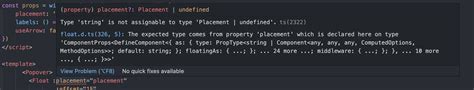 TypeError String Is Not Assignable To Type Placement Undefined Ts 2322 Issue 37