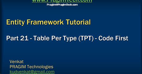 Sql Server Net And C Video Tutorial Part 21 Table Per Type Tpt Inheritance In Entity