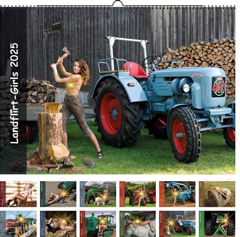 Landflirt Kalender 2025 Mit Schönen Frauen Und Traktoren Wandkalender In Din A3 Oldtimer