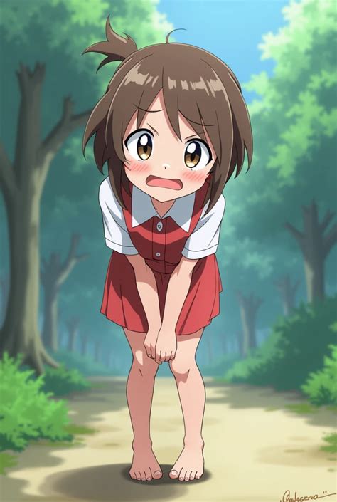Sareena Girl From Pokemon Really Needs To Pee Standing Legs Crossed