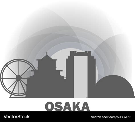 Japan Osaka Royalty Free Vector Image Vectorstock