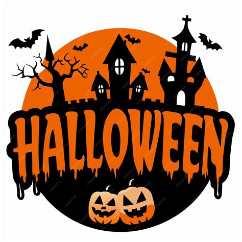 Premium Vector A Halloween Logo For Halloween Is Shown On A White