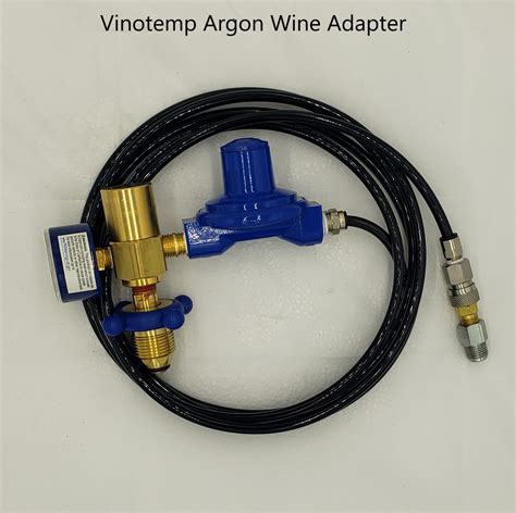 Argon Wine Adapter W 175 Psi Regulator Coil Tubing And Slide Check