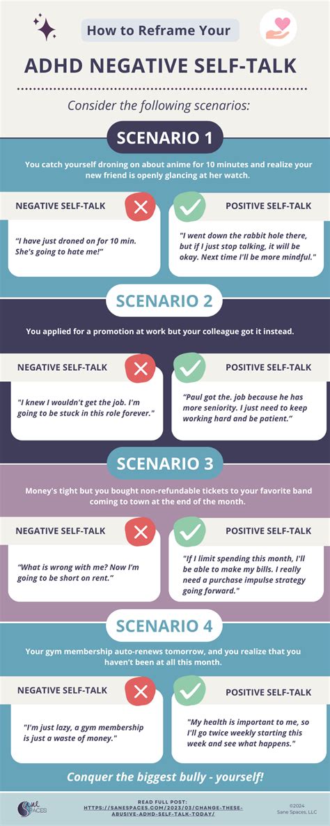 How To Reframe Your Adhd Negative Self Talk Infographic
