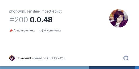 Phonowell Genshin Impact Script Discussion GitHub