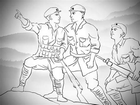 打仗的草地简笔画简笔画图片大全