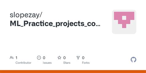 GitHub Slopezay ML Practice Projects Colab
