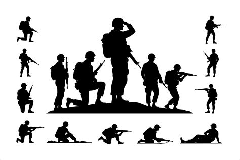 Tactical Military Soldier Silhouette Graphic By Graphics Earth