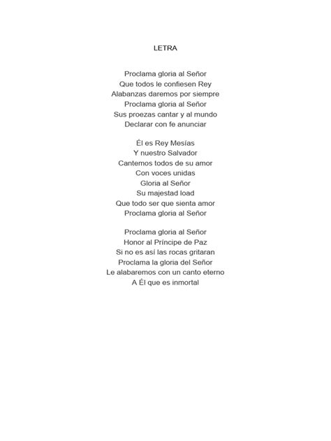 Letra De Canto Pdf