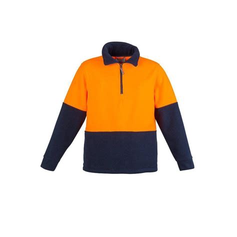 Buy Syzmik Unisex Hivis Half Zip Polar Fleece Jumper Zt460 Online