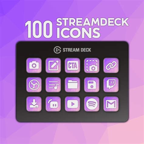 Streamdeck Icon Pack 100 Simple And Elegant Icons For Your Etsy