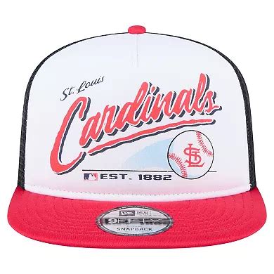 Mens New Era White Red St Louis Cardinals Retro Script 9fifty