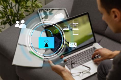 premium photo developing network security system internet data