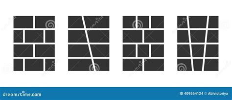 Set Of Comic Book Templates Anime Page Panels Isolated On White
