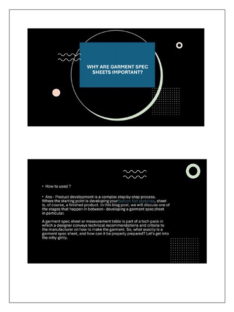 Why Are Garments Spec Sheets Important Pdf Seam Sewing