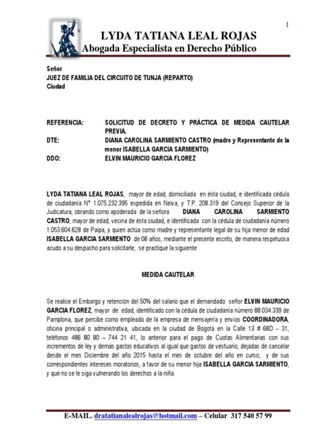 Medidas Cautelares Diana Sarmiento Descargar Gratis Pdf Mandato