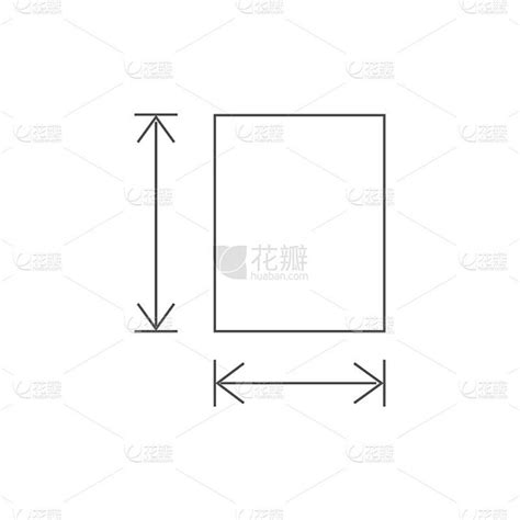 高度和宽度图标，区域或大小，尺寸图标