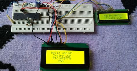 interfacing pic16f877a with 3 wire lcd