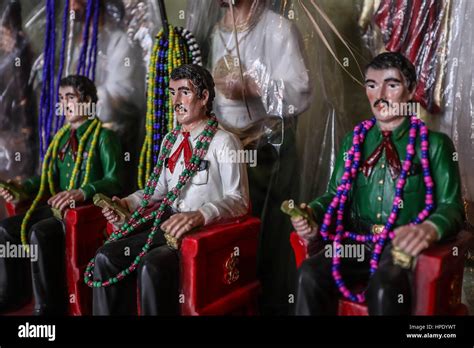 Altar In Honor To Jesus Malverde Who Is Venerated As Holy By Hitmen And
