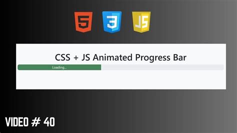 Create An Animated Progress Bar Using Html Css And Javascript Step By Step Tutorial Youtube