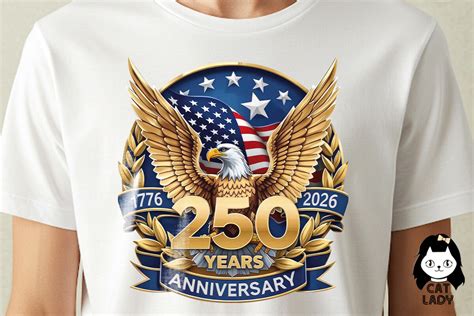 Gold Patriotic Usa 250 Years Of Freedom Graphic By Cat Lady · Creative