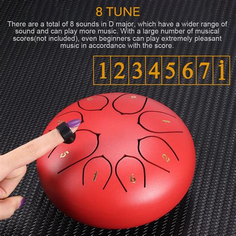 6 Inch Tongue Drum Steel Tongue Drum 8 Tune Hand P Vicedeal