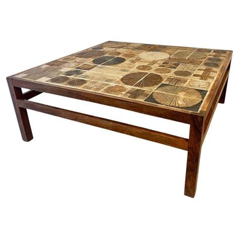 70s Tiled Top Coffee Table By Tue Poulsen For Sale At 1stdibs Retro
