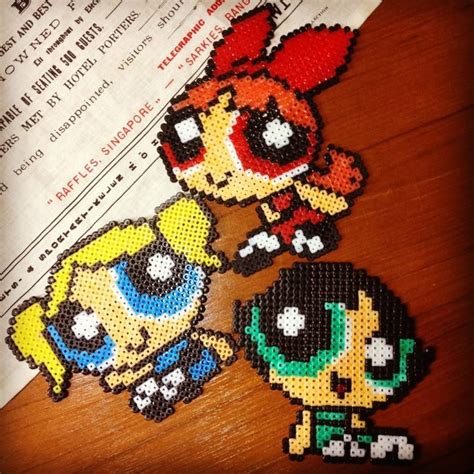 The Powerpuff Girls Perler Beads By Yuka A0123 Easy Perler Beads